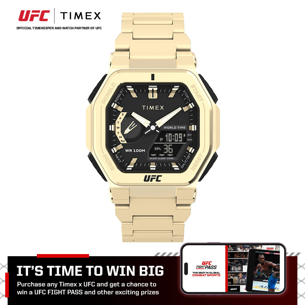 Timex Ufc Colossus Multifunction 45mm Stainless Steel Band – Timex ...