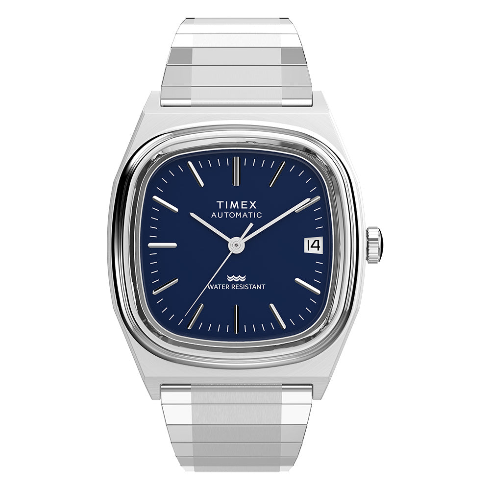 Timex 1983 E Line Reissue Automatic 34mm Stainless Steel Band – Timex ...