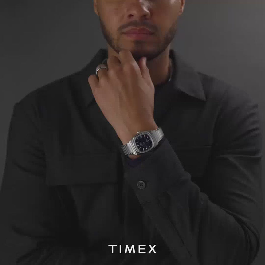 Timex 1983 E Line Reissue Automatic 34mm Stainless Steel Band – Timex ...