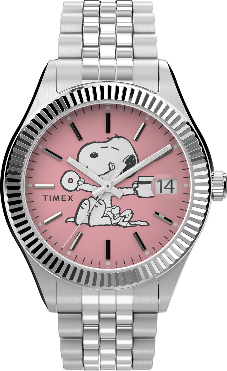Timex Legacy X Peanuts Day-Date 36mm Stainless Steel Band – Timex ...