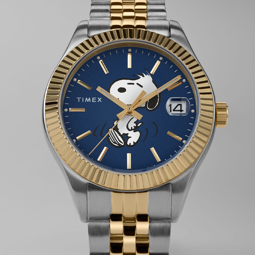 Timex Legacy X Peanuts Day-Date 36mm Stainless Steel Band – Timex ...
